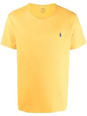 Polo Ralph Lauren Embroidered-logo Short-sleeved T-shirt - Yellow