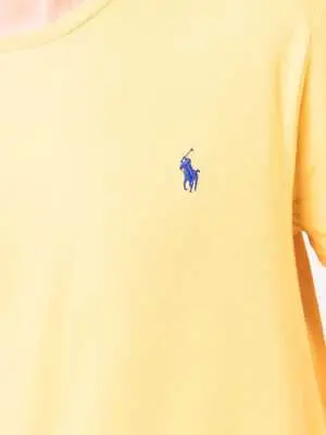 Polo Ralph Lauren Embroidered-logo Short-sleeved T-shirt - Yellow