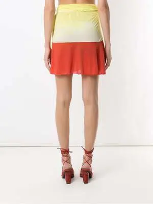AMIR SLAMA Tie-fastening Printed Miniskirt