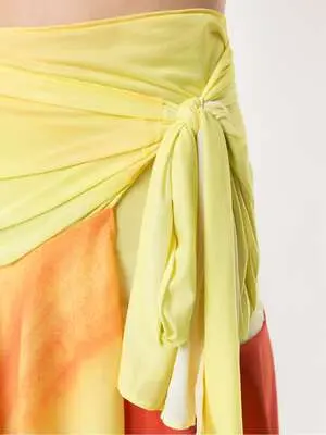 AMIR SLAMA Tie-fastening Printed Miniskirt