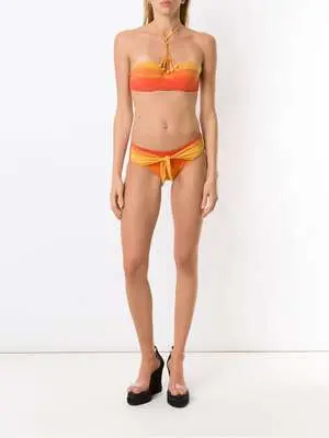 AMIR SLAMA Tie-fastening Printed Bikini Set