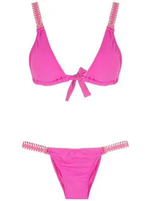 AMIR SLAMA Tie-fastening Bikini Set - Pink