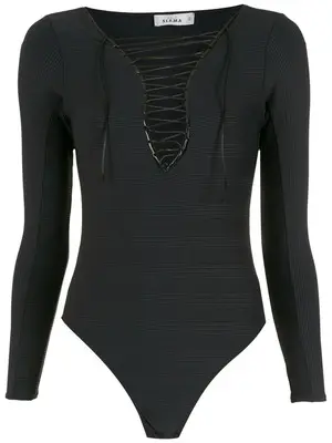 AMIR SLAMA Lace-up Bodysuit