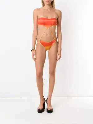 AMIR SLAMA Printed One Piece Swimsuit
