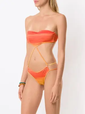 AMIR SLAMA Printed One Piece Swimsuit