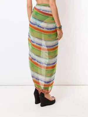 AMIR SLAMA Printed Beach Skirt - Multicolour