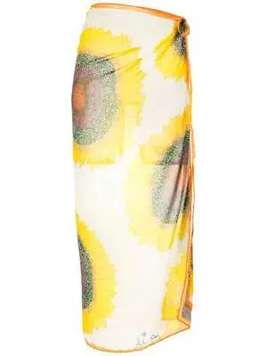 AMIR SLAMA Printed Beach Skirt - Yellow