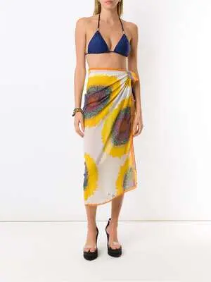 AMIR SLAMA Printed Beach Skirt - Yellow