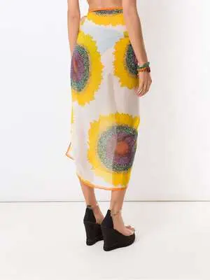 AMIR SLAMA Printed Beach Skirt - Yellow
