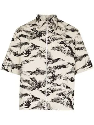Givenchy Gothic Printed Zip Shirt