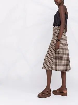 MAISON MARGIELA Checked Panel Midi Dress