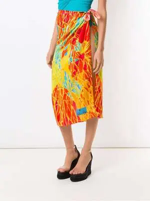 AMIR SLAMA Printed Beach Skirt