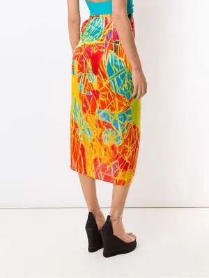 AMIR SLAMA Printed Beach Skirt