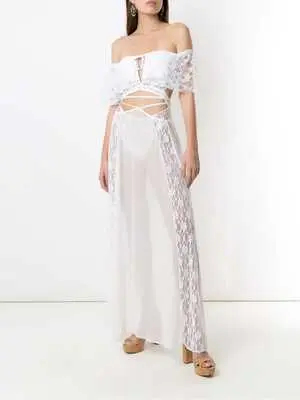 AMIR SLAMA Lace Maxi Skirt