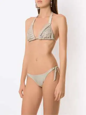 AMIR SLAMA Ruffled Triangle Bikini Set