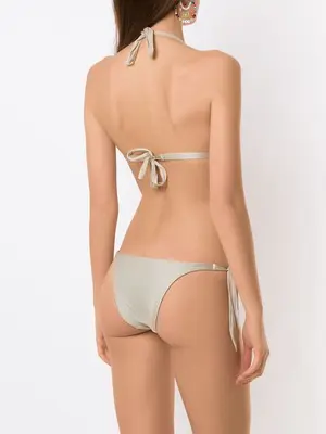 AMIR SLAMA Ruffled Triangle Bikini Set