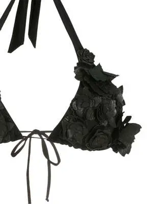 AMIR SLAMA Floral-detail Triangle Bikini Set