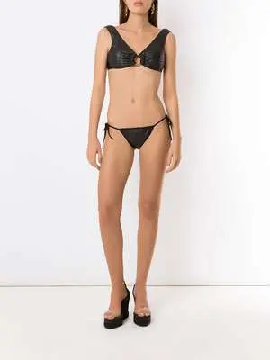 AMIR SLAMA Textured Triangle Bikini Set