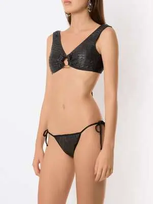 AMIR SLAMA Textured Triangle Bikini Set