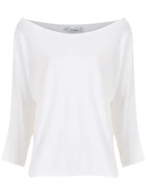 AMIR SLAMA Boatneck Blouse - White