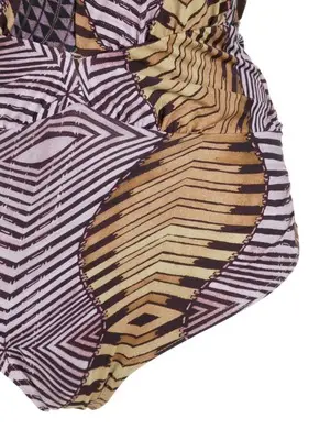 AMIR SLAMA Printed Halterneck Swimsuit