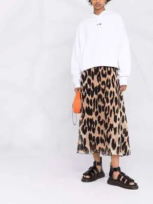 MSGM Logo-print Pullover Hoodie - White