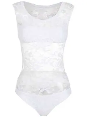 AMIR SLAMA Lace Panelled Bodysuit