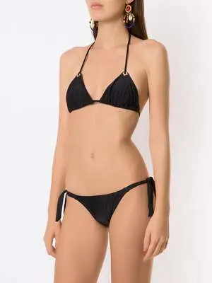 AMIR SLAMA Textured Triangle Bikini Set