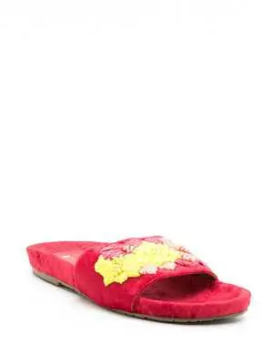 AMIR SLAMA Embroidered Slides