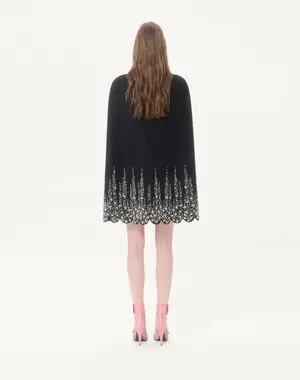 Valentino Garavani Embroidered Compact Drap Cape