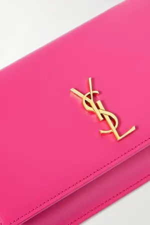 Saint Laurent Cassandre Strap Leather Phone Case Pink