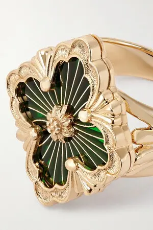 Buccellati Opera Tulle 18-karat And Enamel Ring