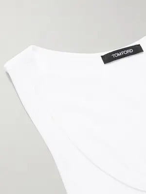 TOM FORD Ribbed Cotton And Modal-blend Tank Top - White