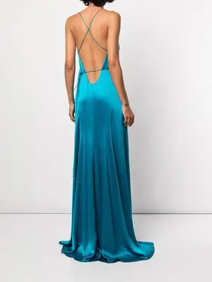 Michelle Mason Cross-strap Silk Gown