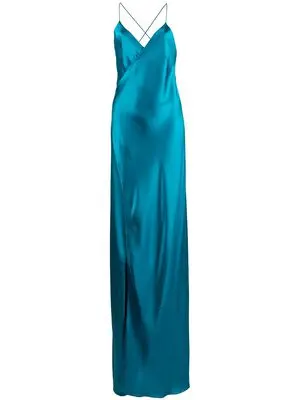 Michelle Mason Cross-strap Silk Gown