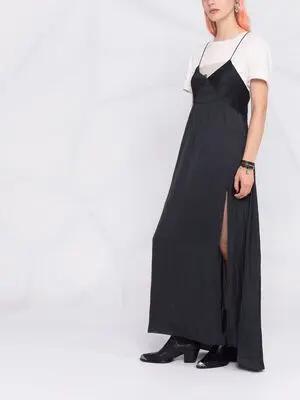 Zadig&Voltaire Satin Maxi Dress - Black