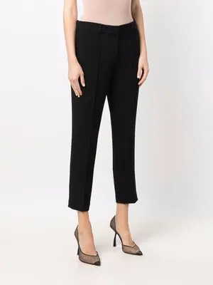 Michael Kors Cropped Crepe Trousers - Black