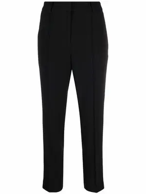 Michael Kors Cropped Crepe Trousers - Black