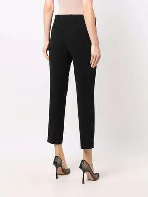 Michael Kors Cropped Crepe Trousers - Black