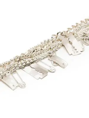 TAKAHIROMIYASHITA THESOLOIST. Razor Blade Safety Pin Necklace