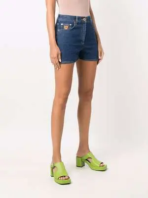 Moschino Logo-patch Denim Shorts