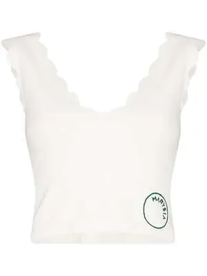 Marysia Venus Scalloped Tank Top - White