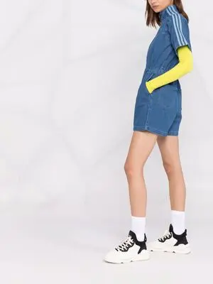 Adidas Adicolor Denim Jumpsuit In Blue - 23% Off | Editorialist