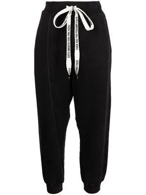 R13 Drop-crotch Logo-drawstring Joggers