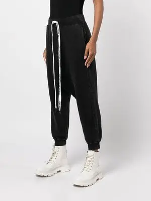 R13 Drop-crotch Logo-drawstring Joggers