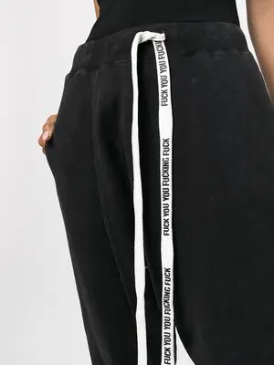 R13 Drop-crotch Logo-drawstring Joggers