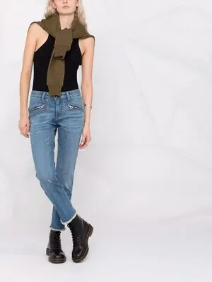 Zadig&Voltaire Ava Slim-cut Cropped Jeans - Blue