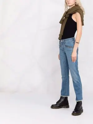 Zadig&Voltaire Ava Slim-cut Cropped Jeans - Blue