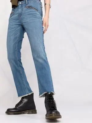 Zadig&Voltaire Ava Slim-cut Cropped Jeans - Blue