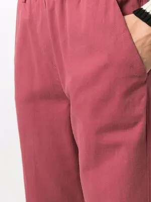 ALYSI Straight Leg Cropped Cotton Trousers